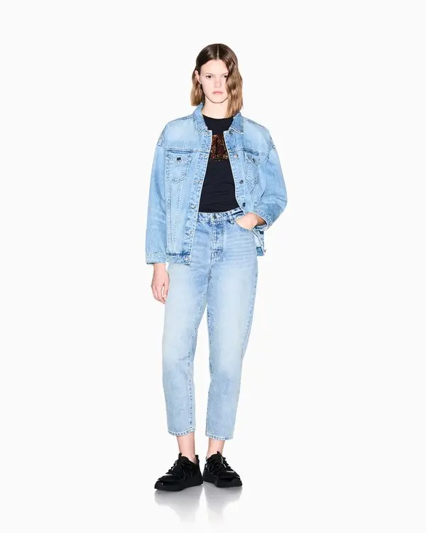 Armani Exchange Used Effect Denim Jacket