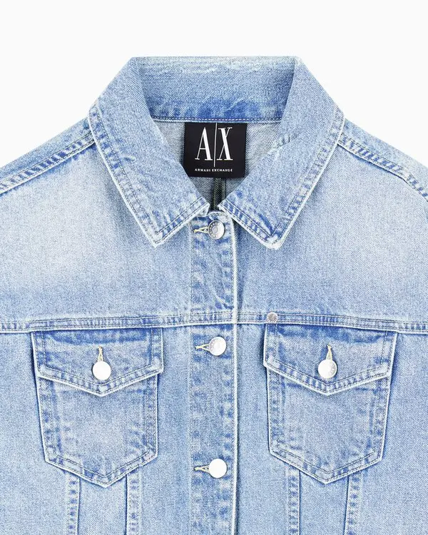 Armani Exchange Used Effect Denim Jacket