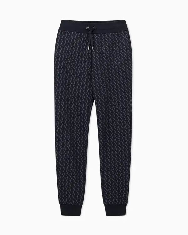 Armani Exchange Allover Logo Sweatpants - Black