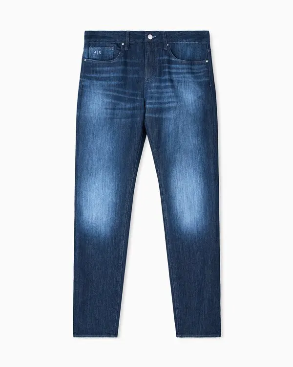 Armani Exchange Slim Fit Washed Fleece Denim Jeans
