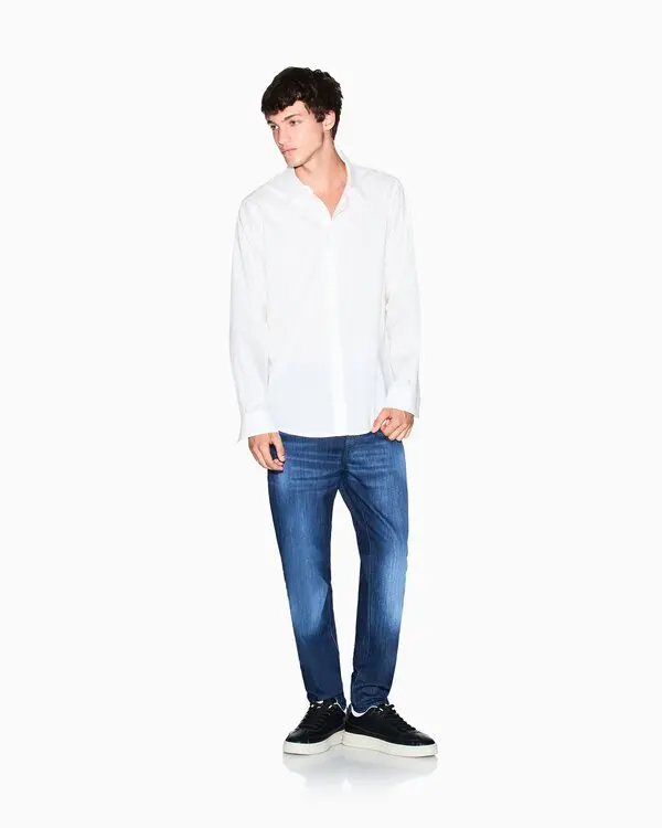 Armani Exchange Slim Fit Washed Fleece Denim Jeans