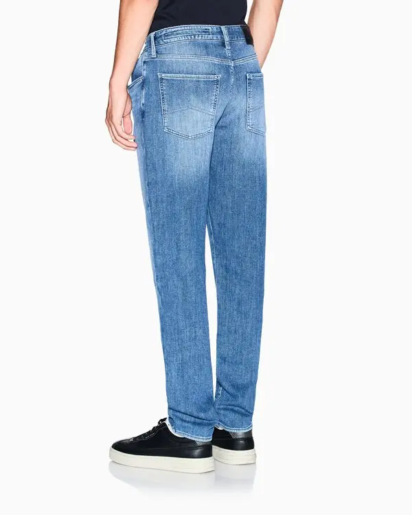 Armani Exchange Slim Fit Washed Fleece Denim Jeans