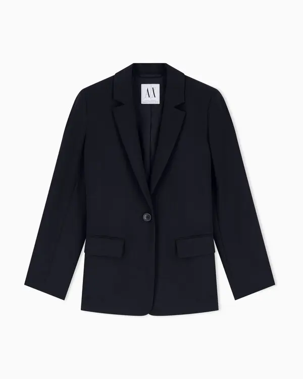 Armani Exchange Single-breasted Oversized Jacket With One Button