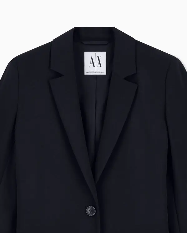 Armani Exchange Single-breasted Oversized Jacket With One Button