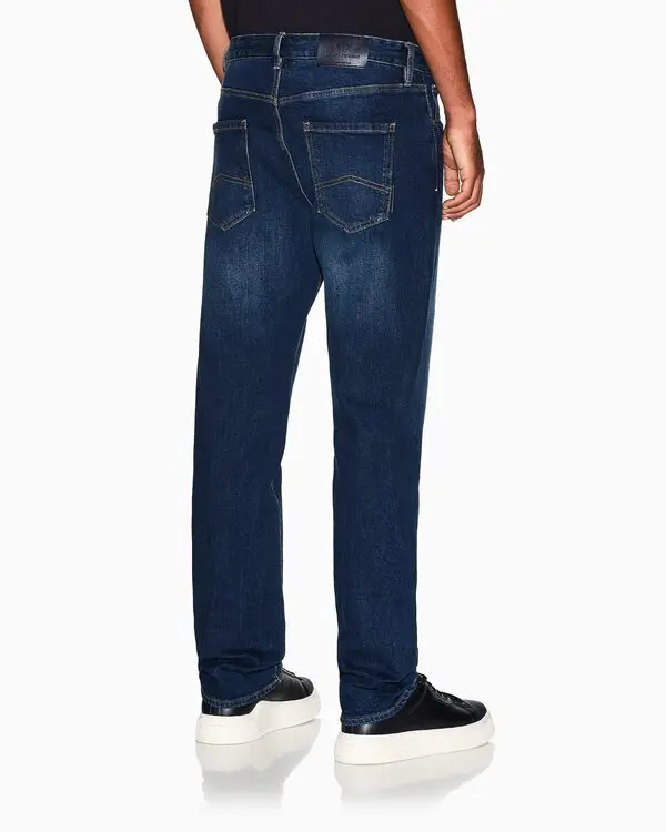 Armani Exchange Straight-leg Washed Stretch Cotton Denim Jeans Essential