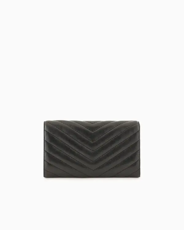 Armani Exchange Wallet With Flap And Quilted Shoulder Strap