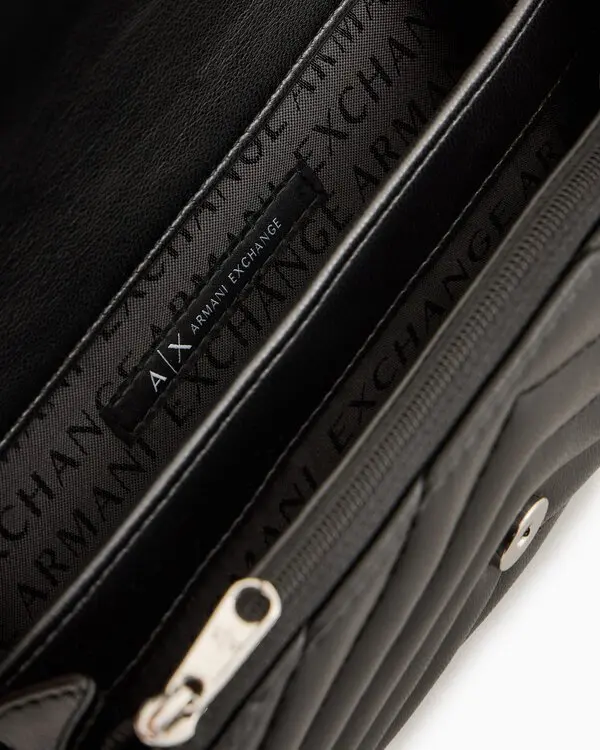 Armani Exchange Wallet With Flap And Quilted Shoulder Strap