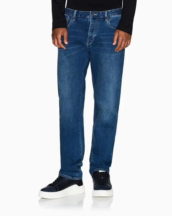 Armani Exchange Denim Jeans With A Straight Leg And Five Pockets Essential