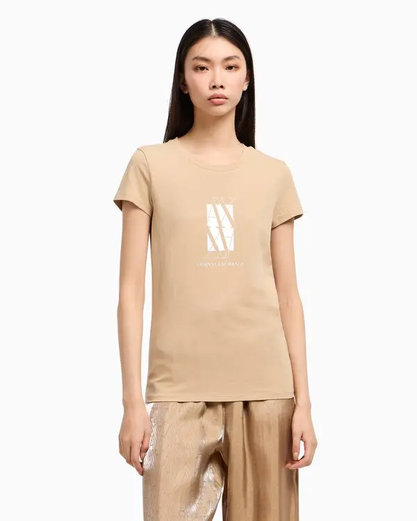 Armani Exchange Slim Fit T-shirt With Central Logo