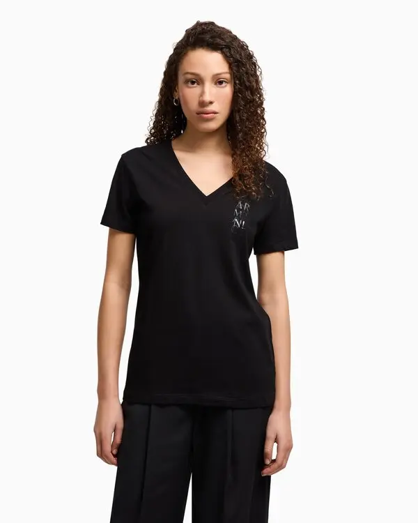 Armani Exchange Regular Fit T-shirt With V-neck