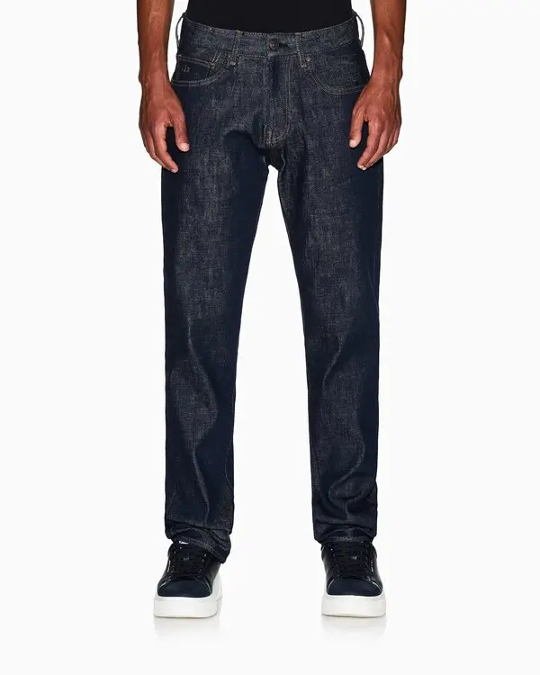 Armani Exchange Icon Stretch Cotton Slim Fit Jeans - Blue