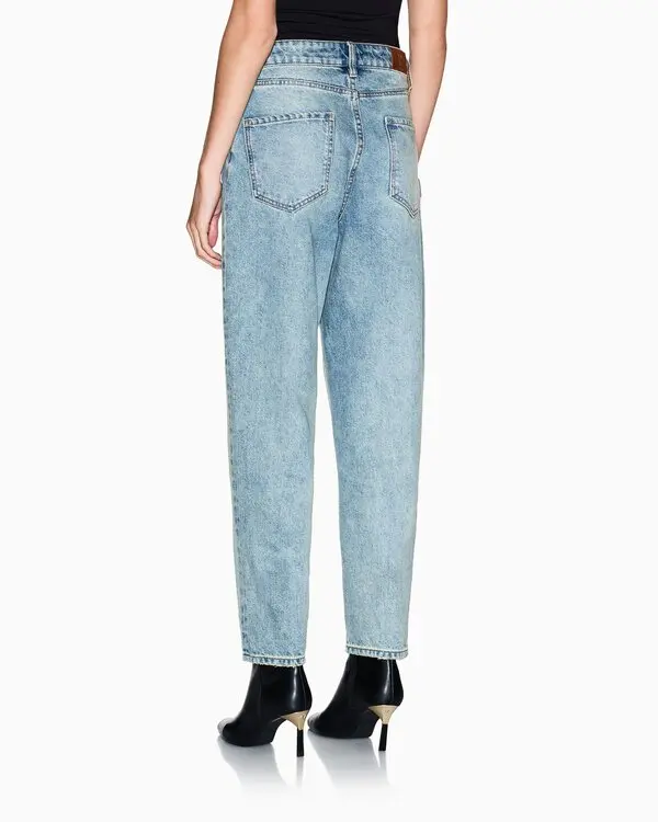 Armani Exchange High-waisted Carrot Fit Rigid Denim Jeans