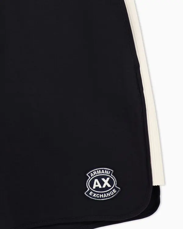 Armani Exchange Bermuda Shorts In Cotton - Navy Blue