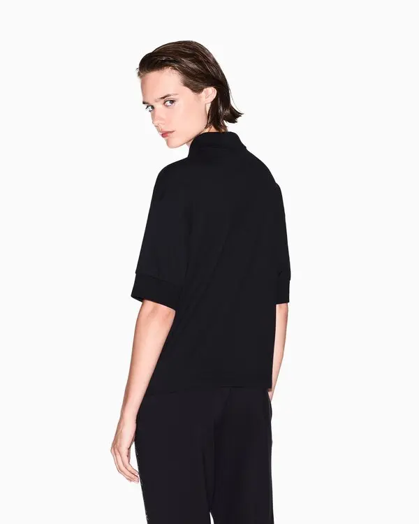Armani Exchange Slim Fit Stretch Piquet Polo - Black