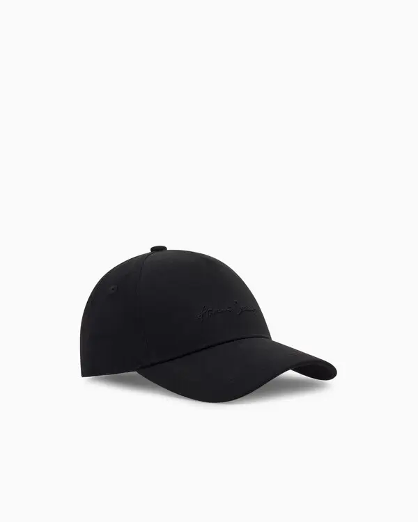 Armani Exchange Six-panel Baseball Cap In Cotton Twill With Logo Essential