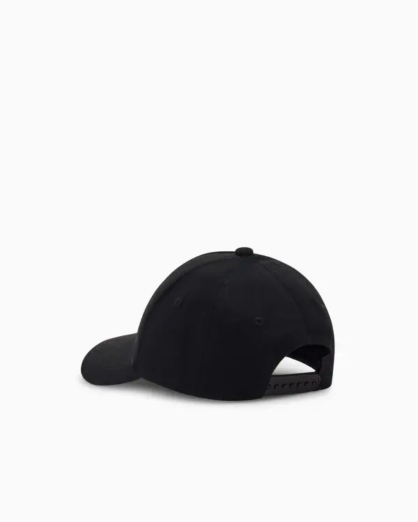 Armani Exchange Six-panel Baseball Cap In Cotton Twill With Logo Essential
