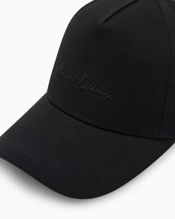 Armani Exchange Six-panel Baseball Cap In Cotton Twill With Logo Essential