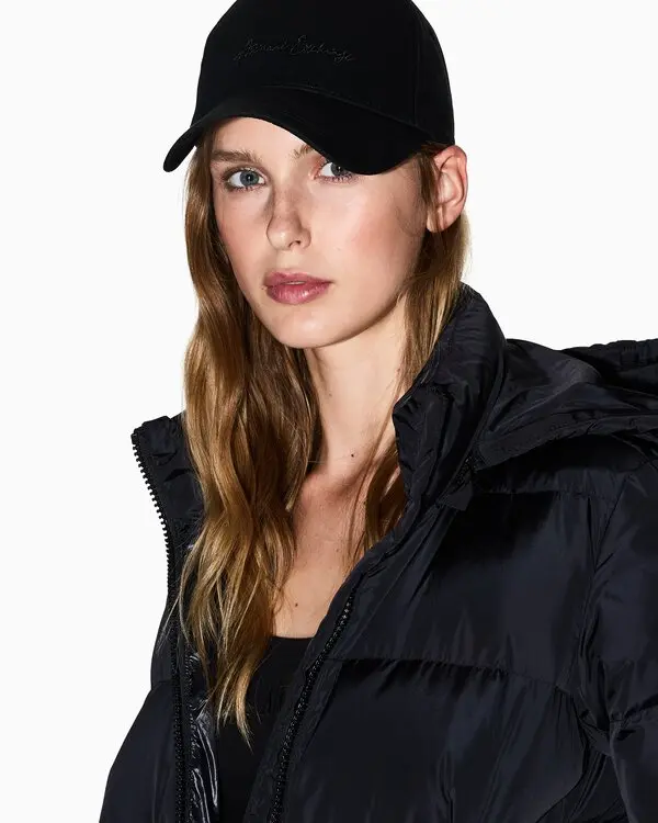 Armani Exchange Six-panel Baseball Cap In Cotton Twill With Logo Essential