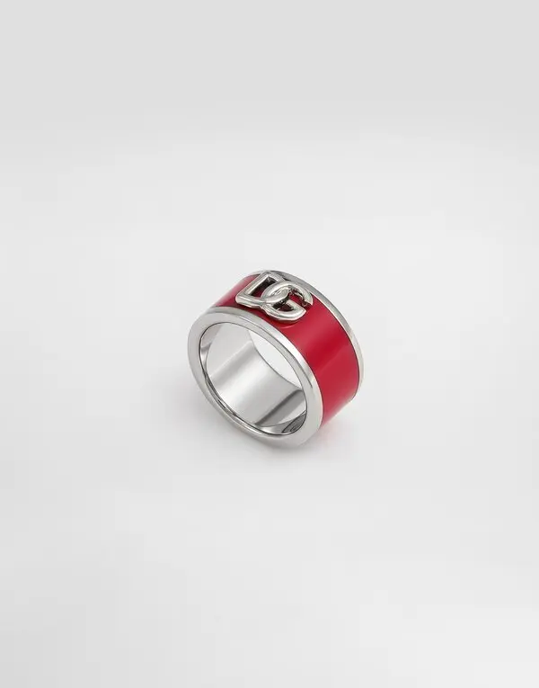 Dolce & Gabbana Enameled Dg Logo Ring Bijoux Metal