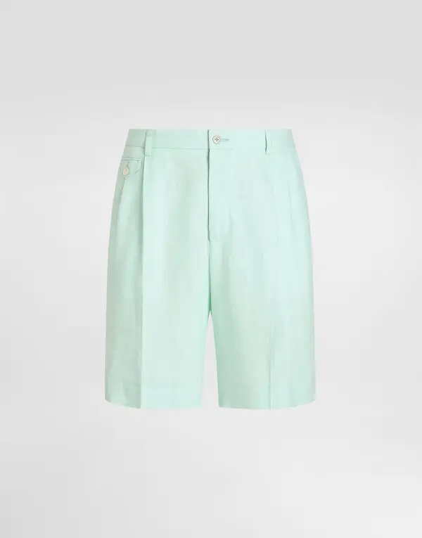 Dolce & Gabbana Pantalone Pants And Shorts Linen - Azure