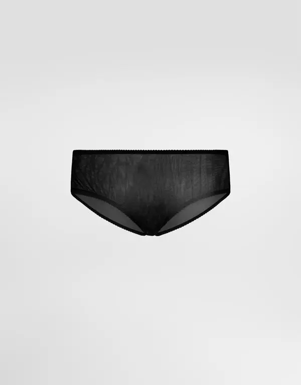 Dolce & Gabbana Tulle Briefs With Lace Inlay Underwear