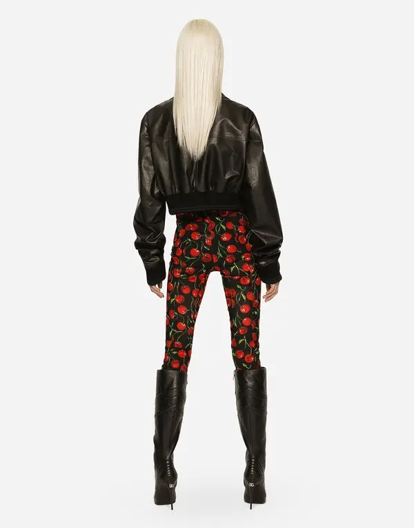 Dolce & Gabbana Short Nappa Leather Bomber Jacket