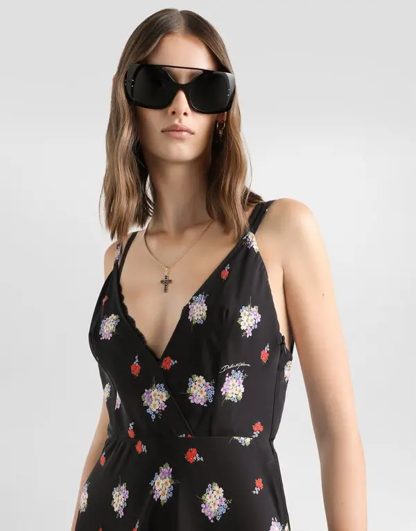 Dolce & Gabbana Floral Print Short Dress