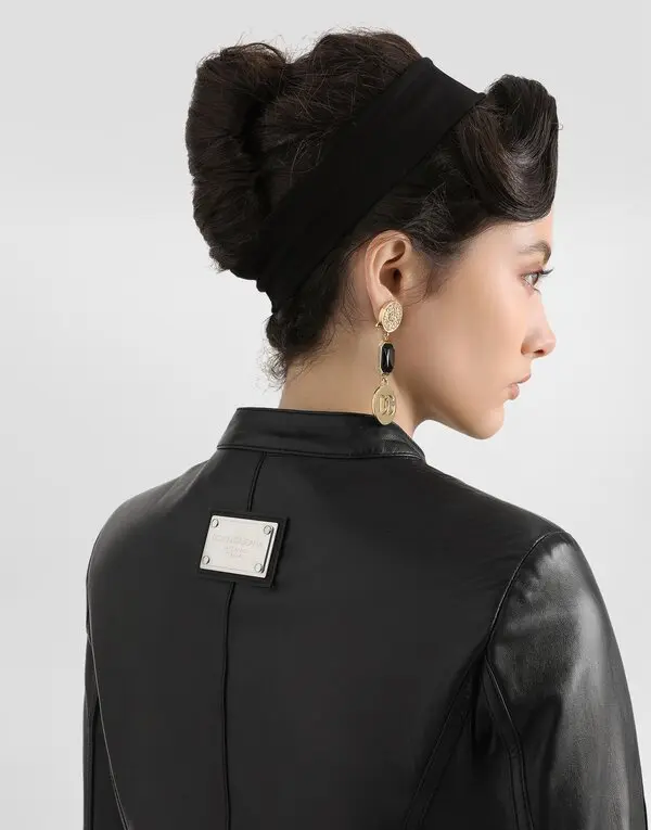 Dolce & Gabbana Leather Biker Jacket Coats And Jackets
