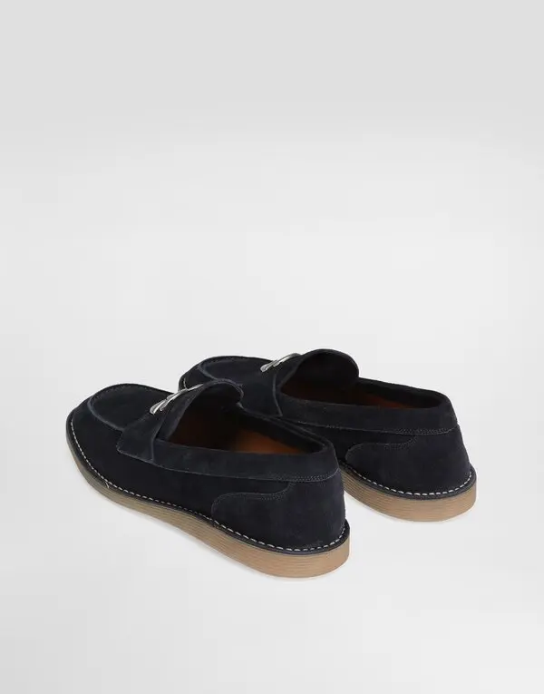 Dolce & Gabbana Suede Loafers Driver Shoes And Loafers - Blue