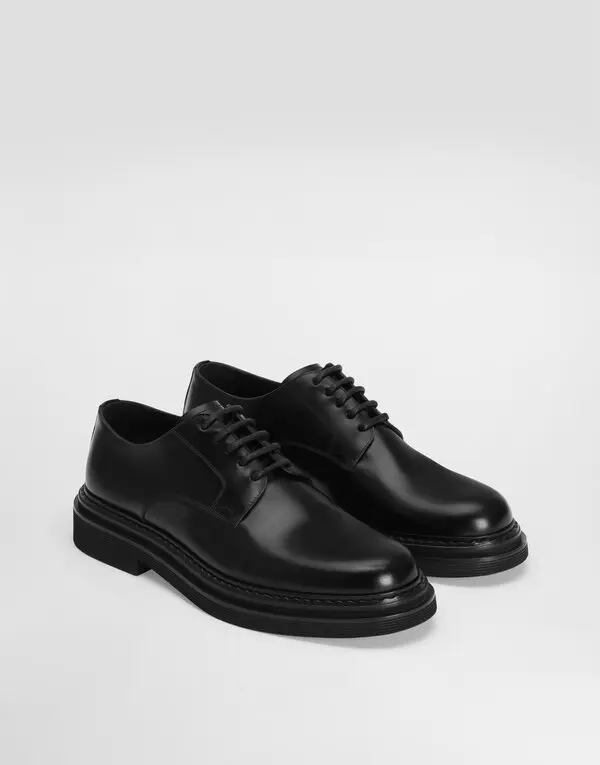 Dolce & Gabbana Brushed Calfskin Derby Lace-ups Leather