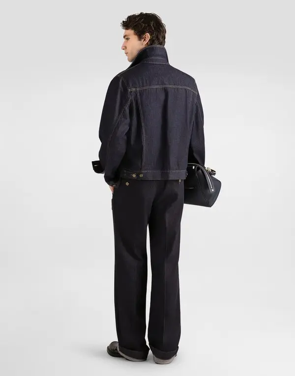 Dolce & Gabbana Denim Joggers With Patch Denim Multi-colored