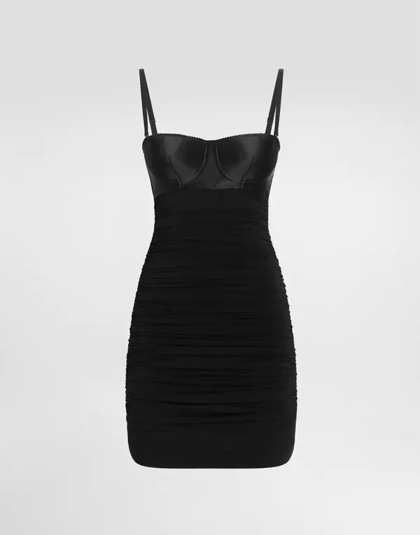 Dolce & Gabbana Short Organzine Corset Dress With Draping� Dresses - Black
