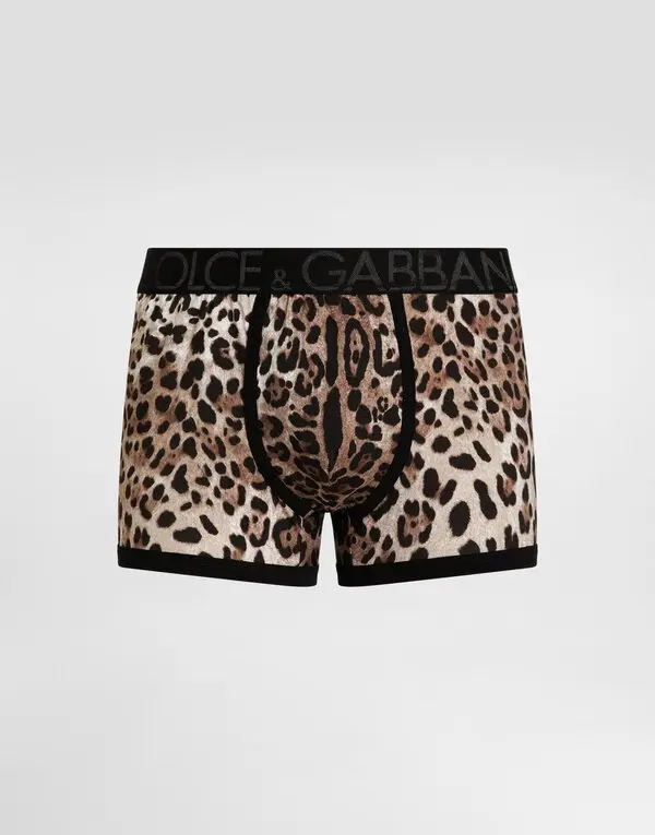 Dolce & Gabbana Leopard-print Two-way Stretch Cotton Boxers Underwear And Loungewear Cotton - Multicolor