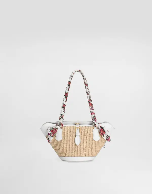 Dolce & Gabbana Capri Coffa Bag In Raffia Tote Bags - Multicolor