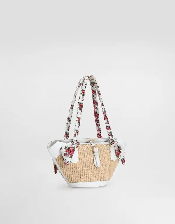 Dolce & Gabbana Capri Coffa Bag In Raffia Tote Bags