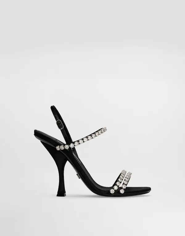 Dolce & Gabbana Sandals With Rhinestone Chain Sandals And Wedges Multi-colored