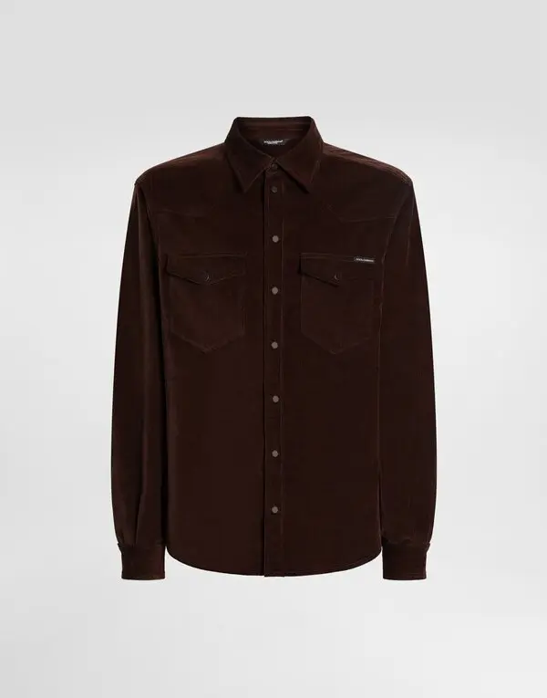 Dolce & Gabbana Fine-wale Corduroy Shirt Shirts