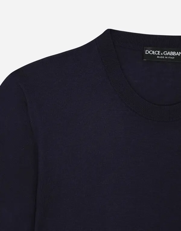 Dolce & Gabbana Pull Girocollo M/c Sweaters And Cardigans - Blue
