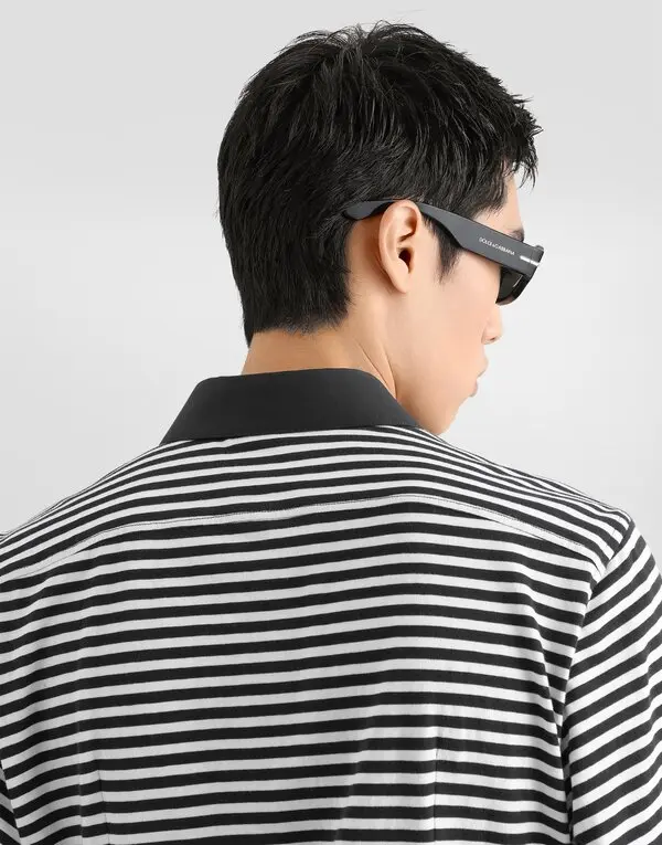 Dolce & Gabbana Striped Jersey Gold Shirt Shirts
