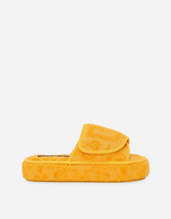 Dolce & Gabbana Terry Cotton Plateau Slippes Platform Slip-ons - Multicolor