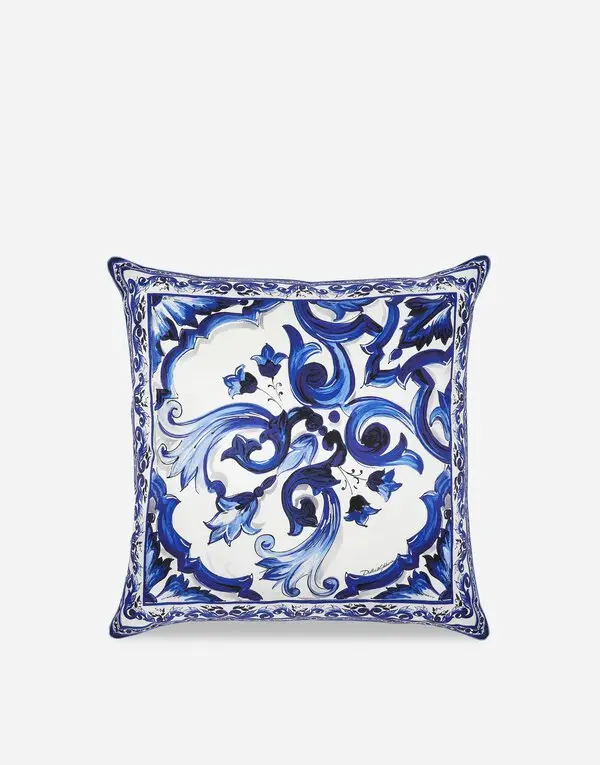 Dolce & Gabbana Silk Twill Cushion Medium Medium Cushions - Multicolor