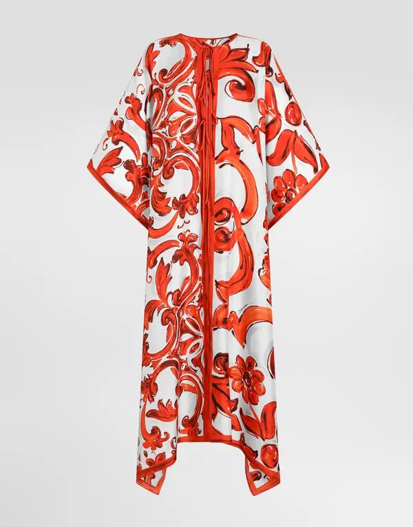 Dolce & Gabbana Majolica-print Charmeuse Mini Dress - Multicolor
