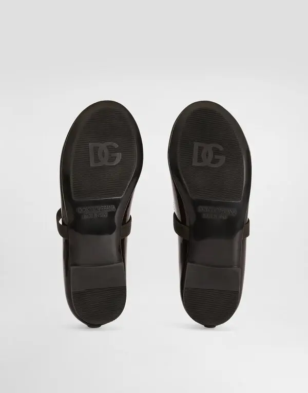 Dolce & Gabbana Patent Leather Ballet Flats Collection Leather