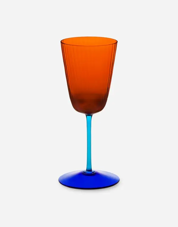 Dolce & Gabbana Hand-blown Murano White Wine Glass Wine Glasses - Multicolor