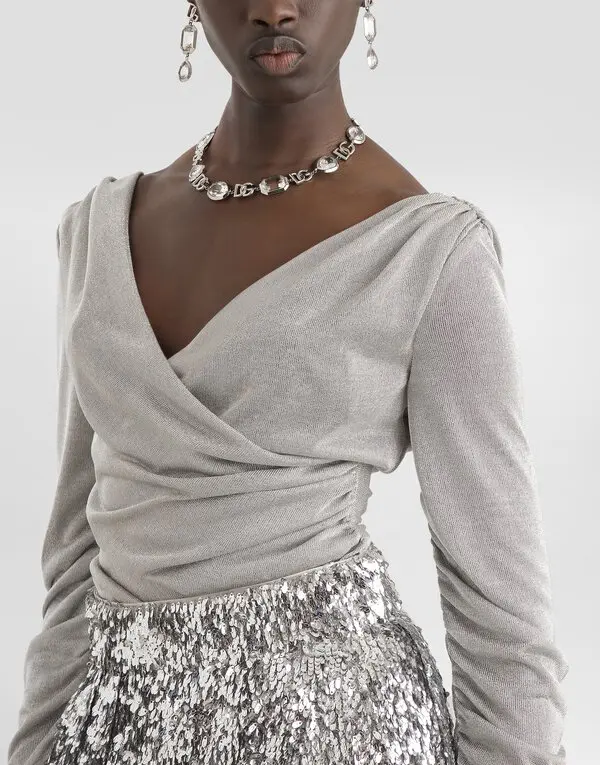 Dolce & Gabbana Lamé Jersey Top