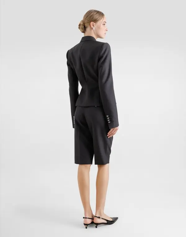 Dolce & Gabbana Double-breasted Dolce Jacket With Dg-branded Buttons Blazers Gray