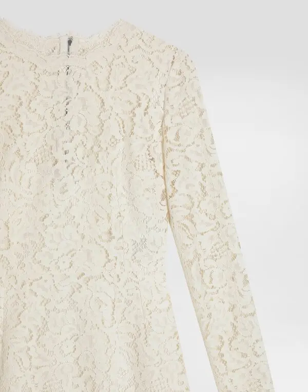 Dolce & Gabbana Cordonetto Lace Dress Dresses - White