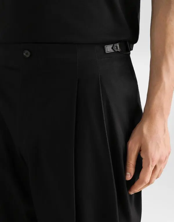 Dolce & Gabbana Stretch Cotton Trousers - Black