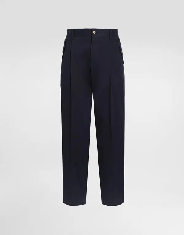 Dolce & Gabbana Cotton Trousers Pants And Shorts - Blue
