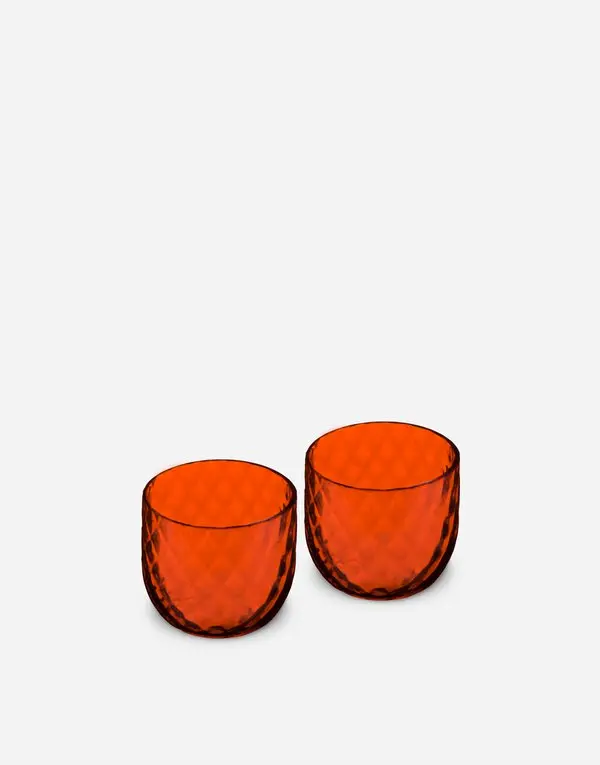Dolce & Gabbana Set 2 Hand-blown Murano Shot Glasses Cocktail Glasses - Multicolor